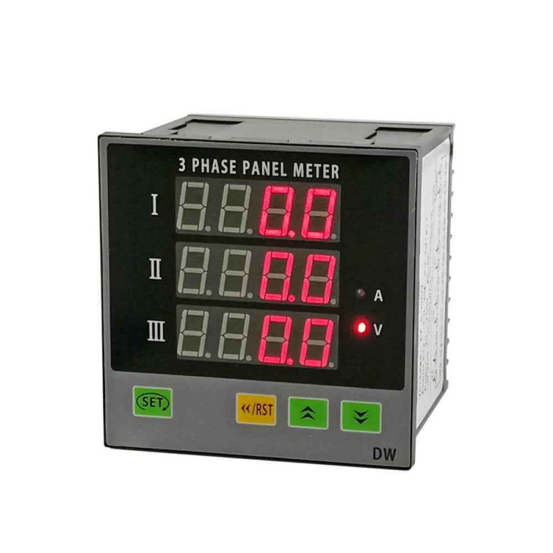 3 Phase Power Meter and Ampere Voltage Panel Meter | APOSUN
